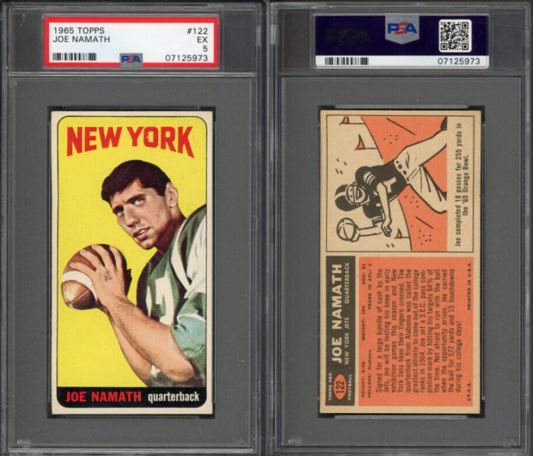 10 Most Valuable Joe Namath Football Cards